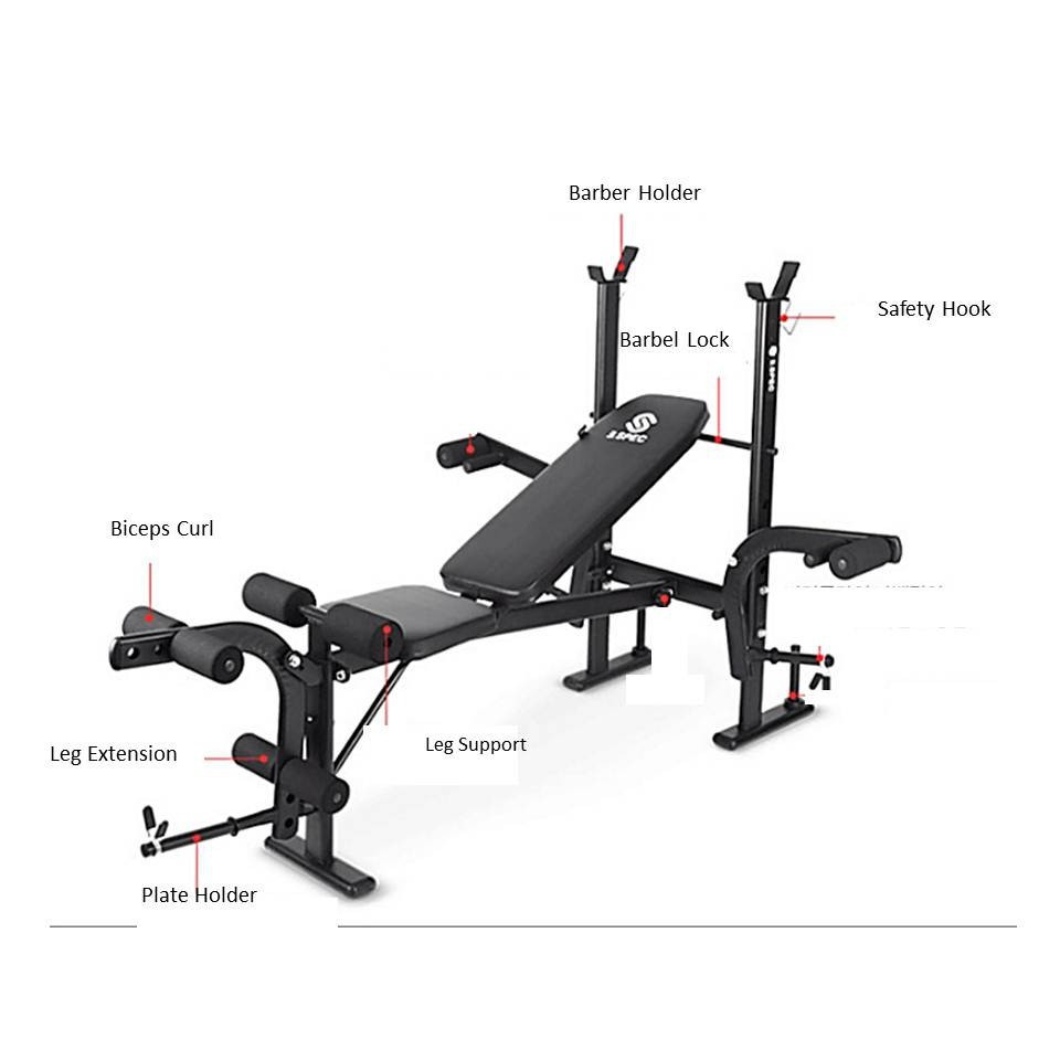 MasonGym™ Gym Bench Multifunction workout bench gym equipment Alat senaman angkat berat Indoor ...
