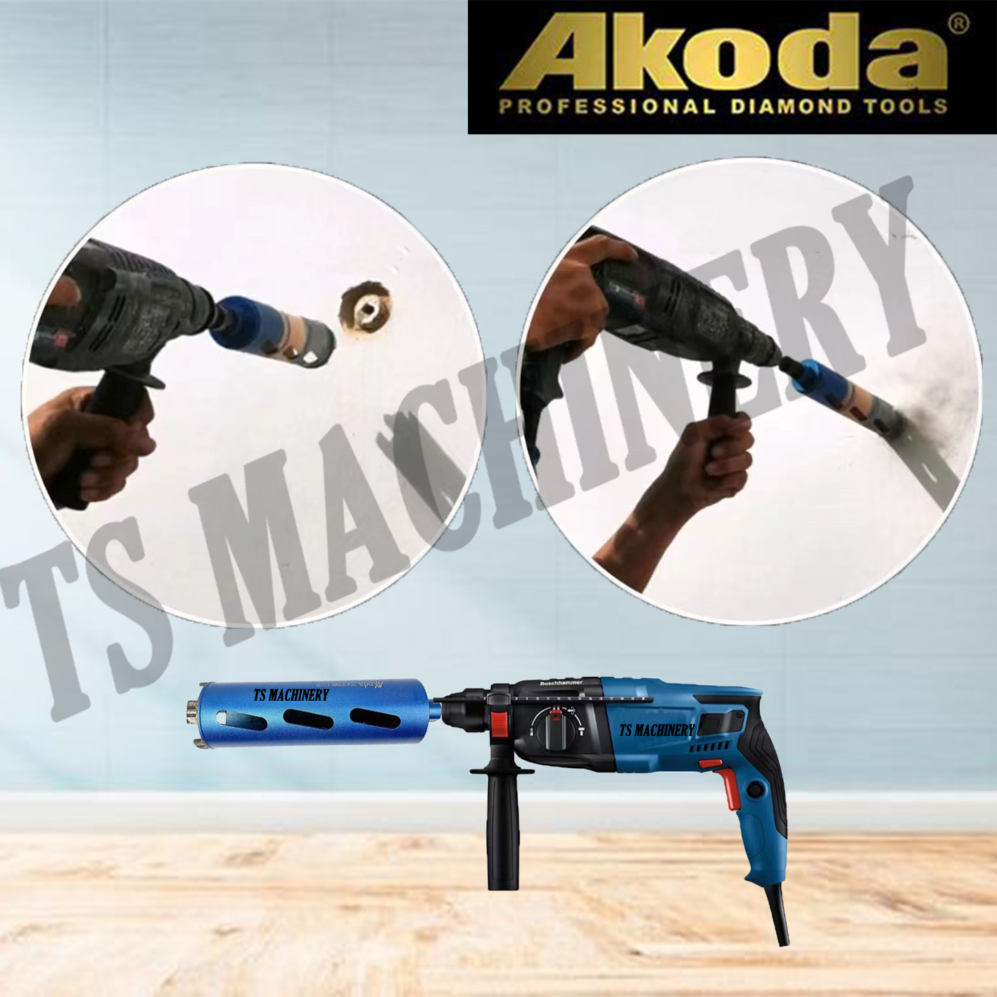 [𝐎𝐫𝐢𝐠𝐢𝐧𝐚𝐥]AKODA DRY CORE BIT ( SDS PLUS ) 25MM 38MM 56MM 76MM 260MM ...