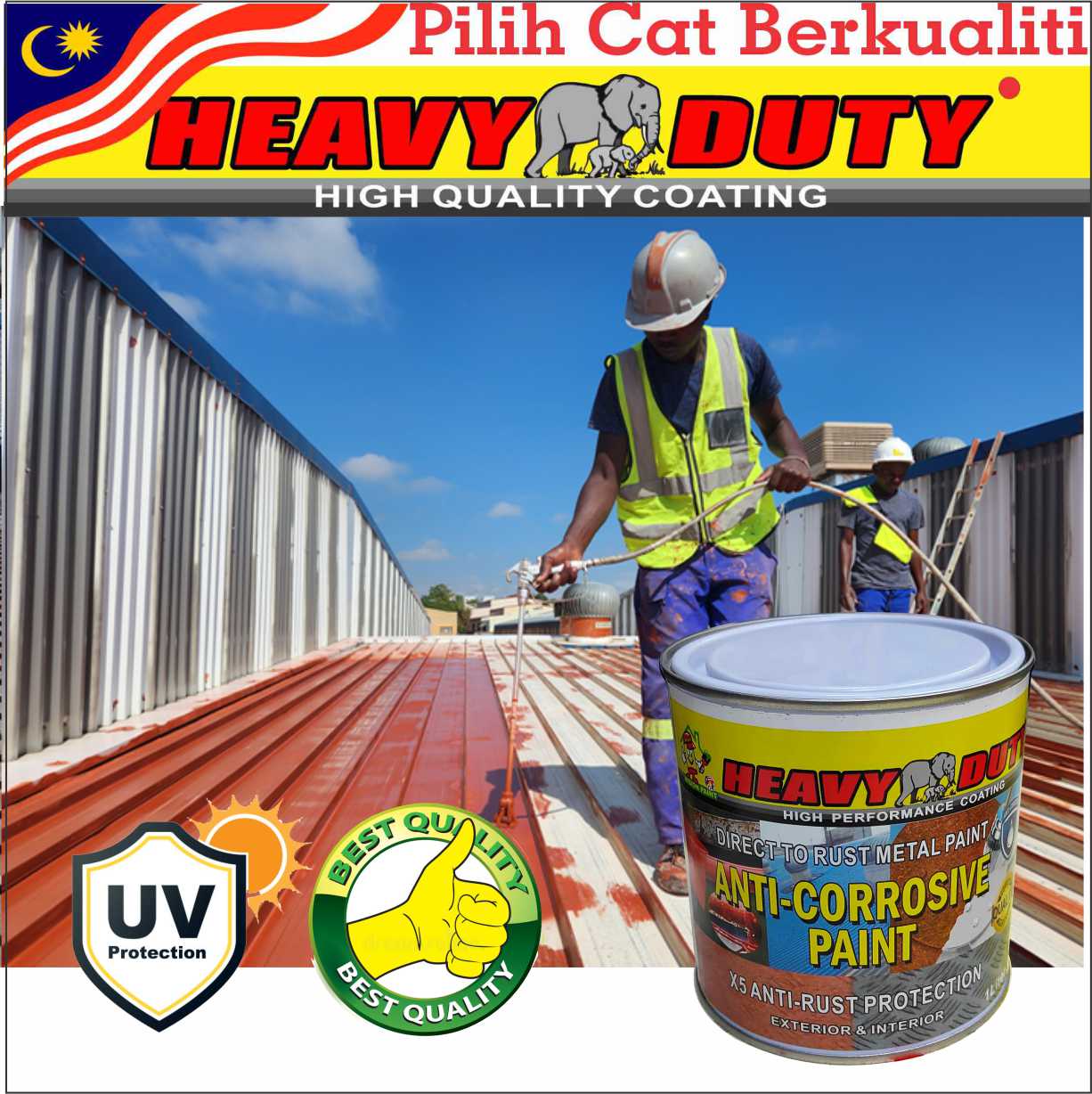 1L ( Anti-Corrosive Paint ) Heavy Duty anti rust primer anti rust paint ...