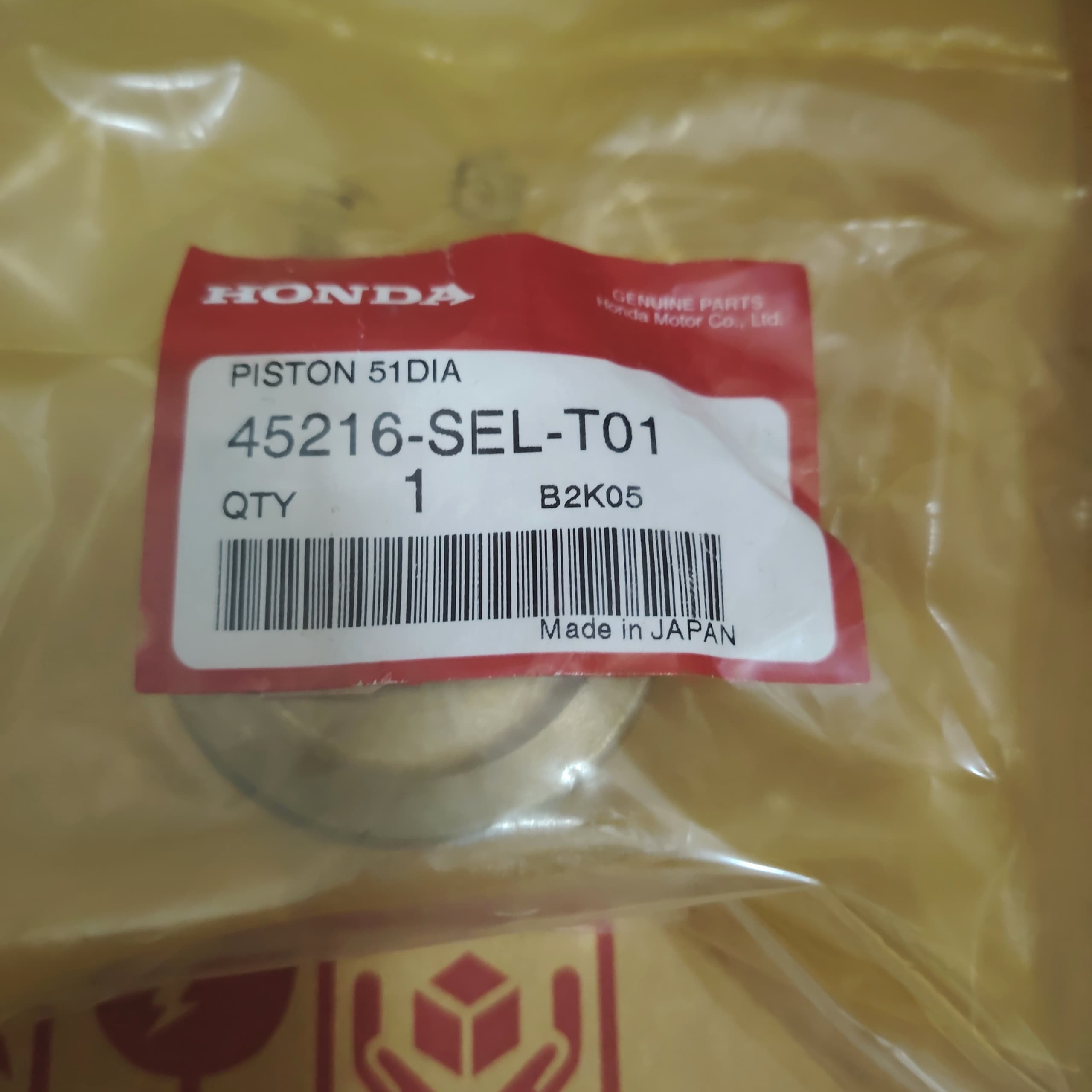 45216-SEL-T01 Honda Ori Front Disc Brake Caliper Piston Honda City SX8 ...