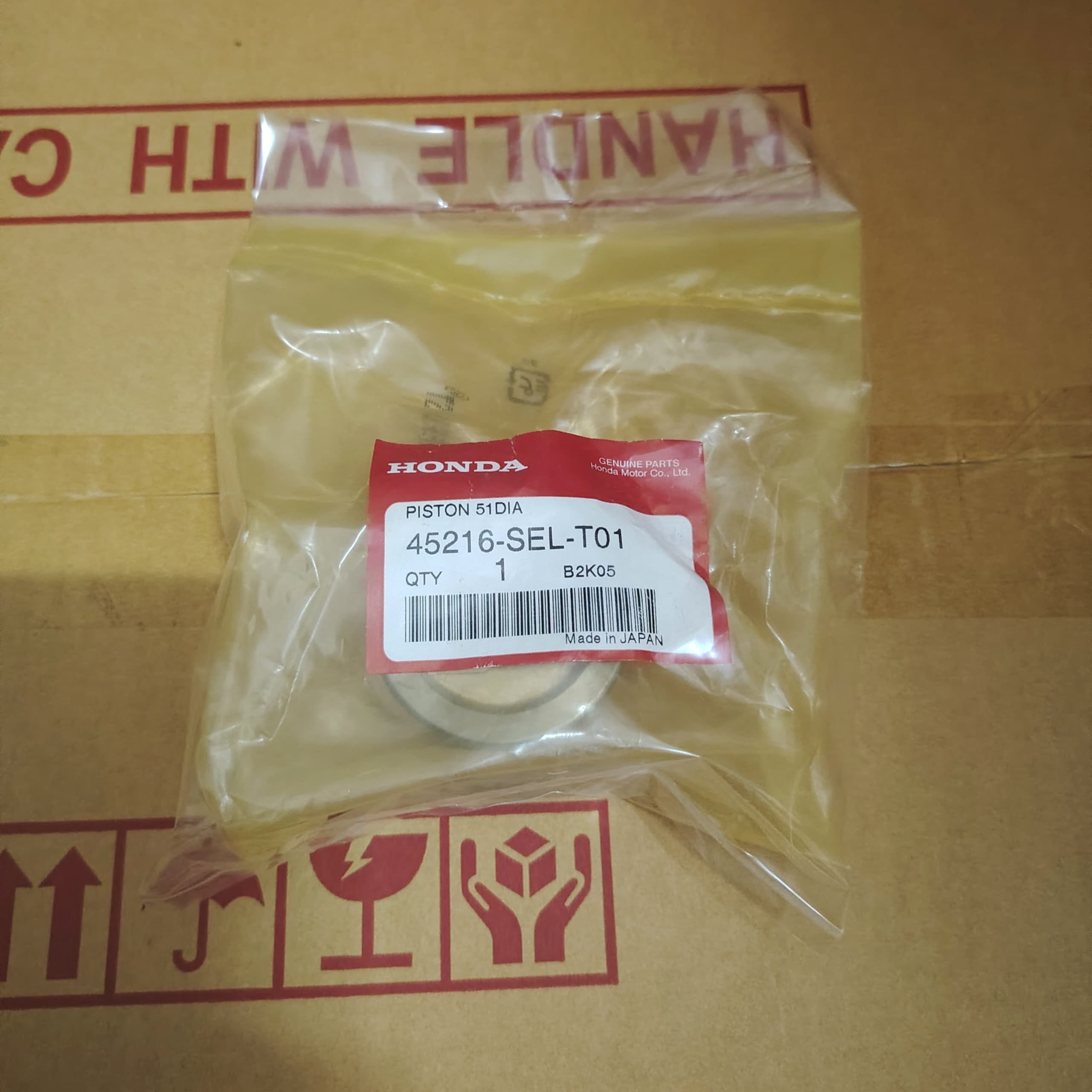 45216-SEL-T01 Honda Ori Front Disc Brake Caliper Piston Honda City SX8 ...