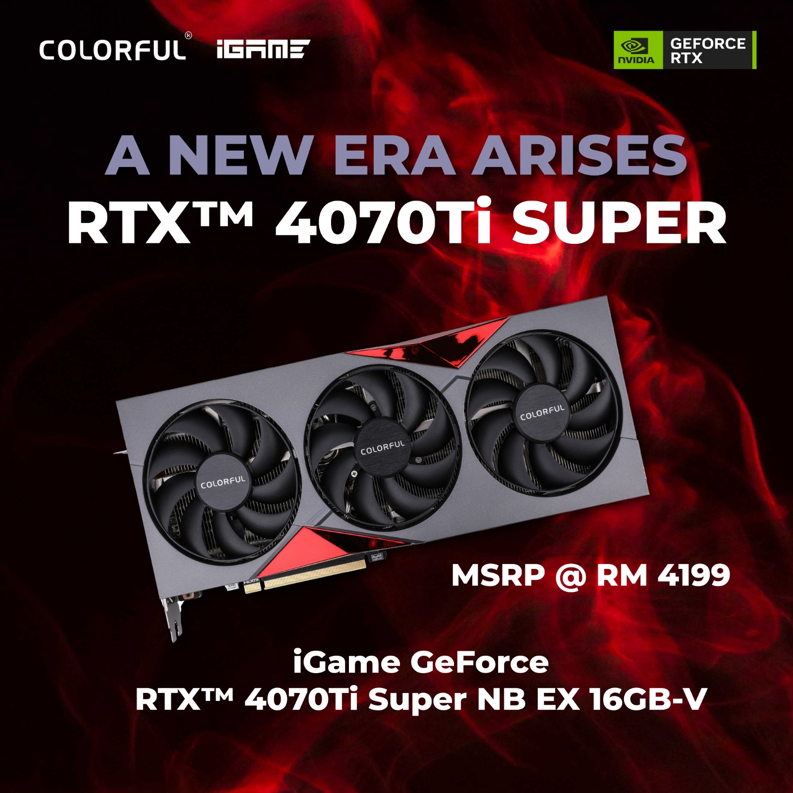 Colorful GeForce RTX4070 TI Super NB EX-V GDDR6X Graphics Card (16GB ...