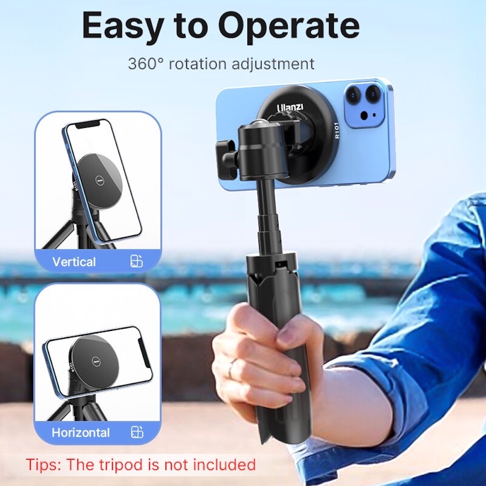 Ulanzi R101 Magnetic Safe Phone Holder to 1/4 Tripod Base Mount for ...