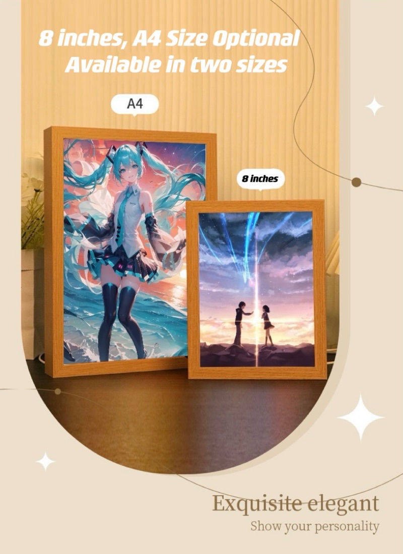 Jujutsu Kaisen Gojo Satoru Light Painting Anime Photo Frame Birthday ...