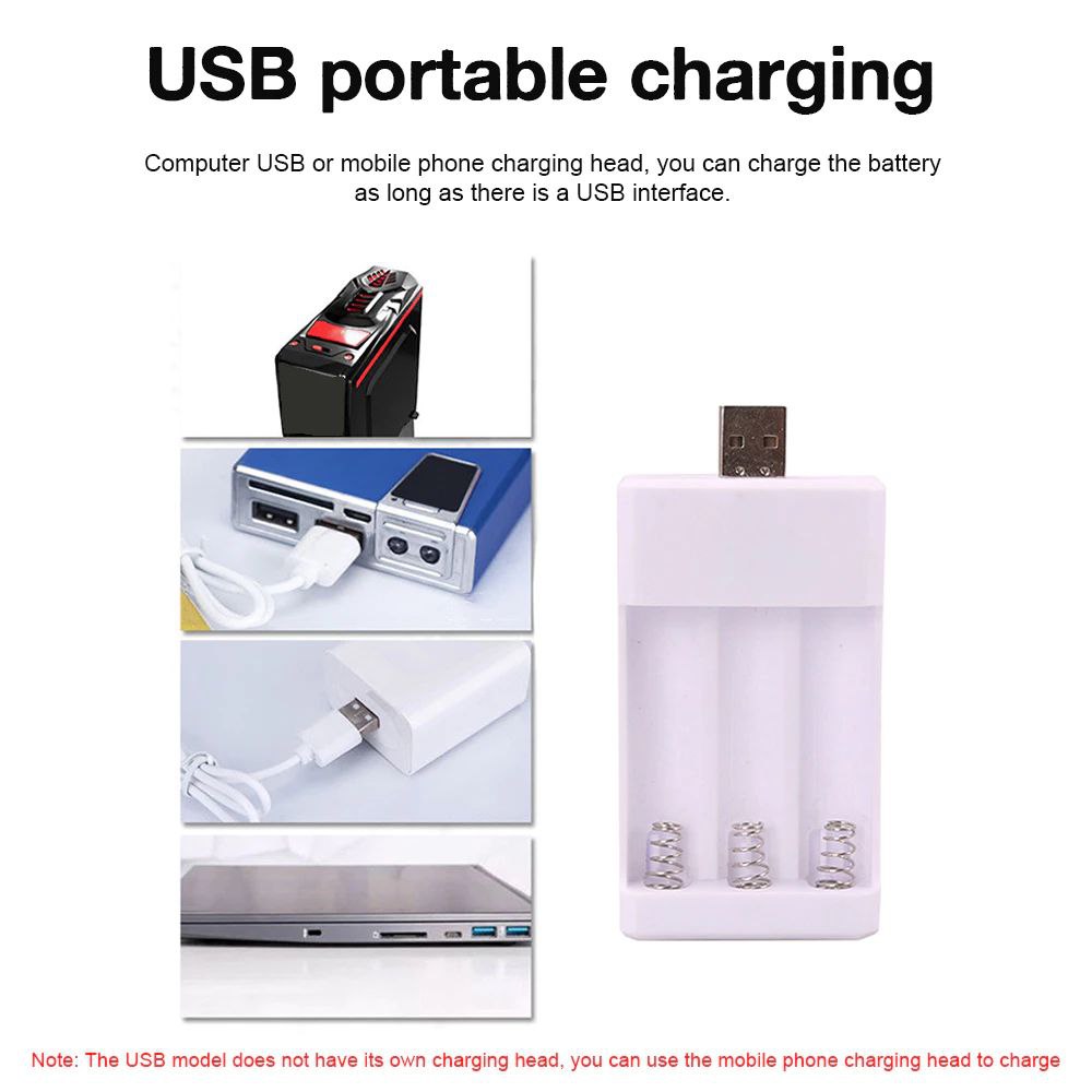 Rechargeable Battery 1.2V AA/AAA USB Output 2/3/4 Slots Fast Charging ...