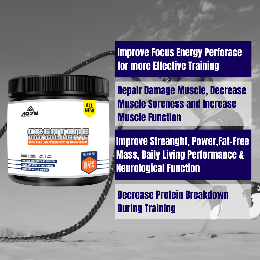 AGYM NUTRITION Creatine Monohydrate Energy Build Solid Muscle Building ...