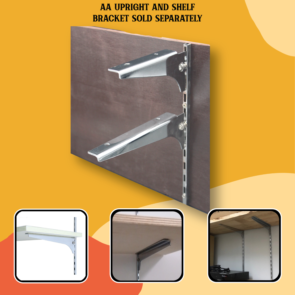 JME Ready Stock AA Upright Display System Timber Shelf Bracket 45cm ...