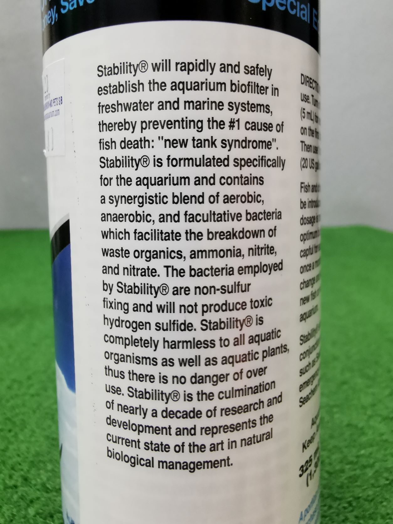 Seachem Stability (500ml/325ml/250ml/100ml/50ml). Beneﬁcial Bio ...