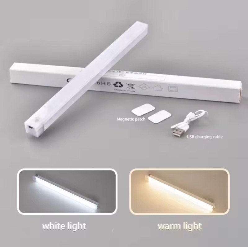 【Rechargeable Motion Sensor LED】 Wireless Light Cabinet Lamp USB 5V ...
