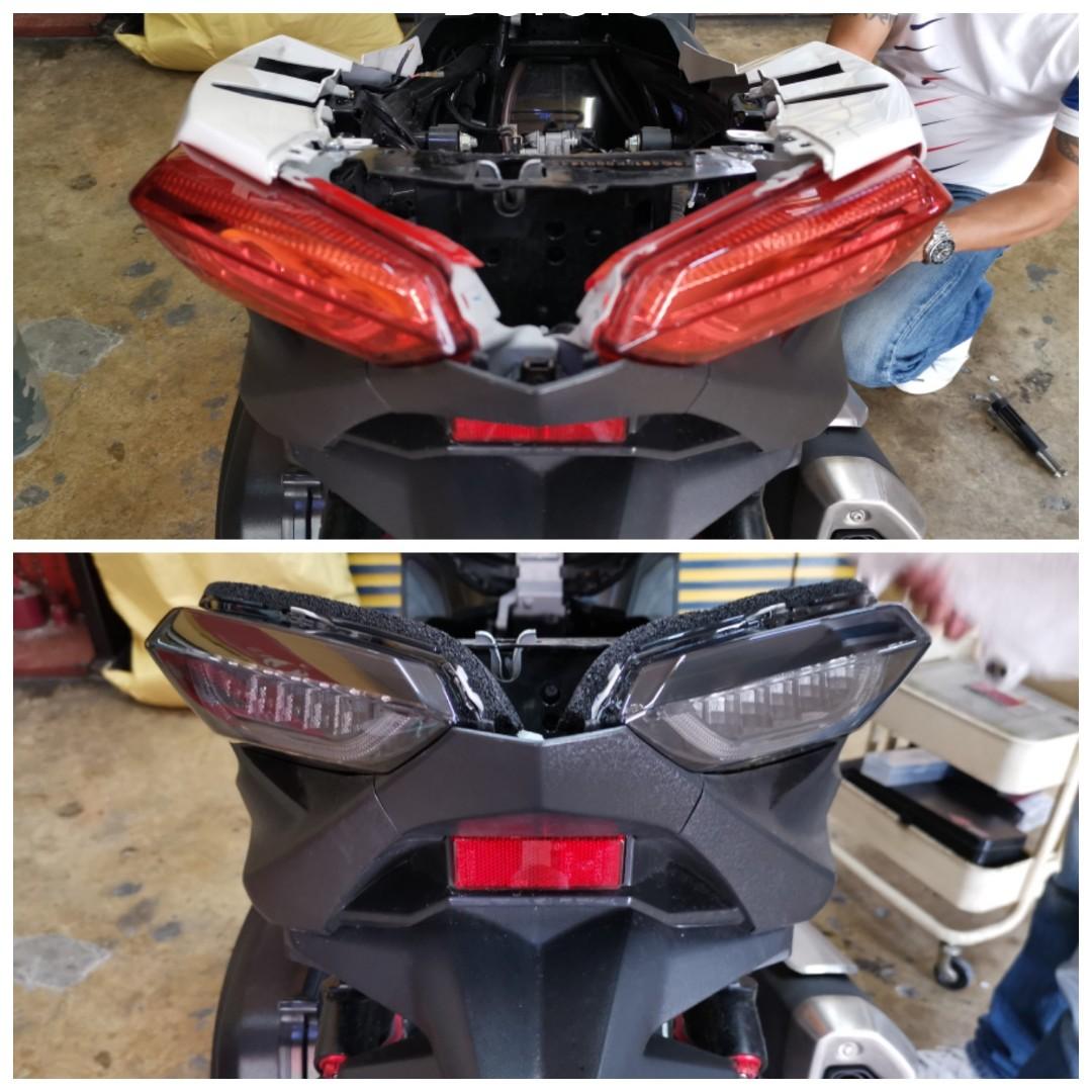 Yamaha Xmax v1 v2 Tail Lamp Cover Smoke Colour Tinted Cover Lampu ...