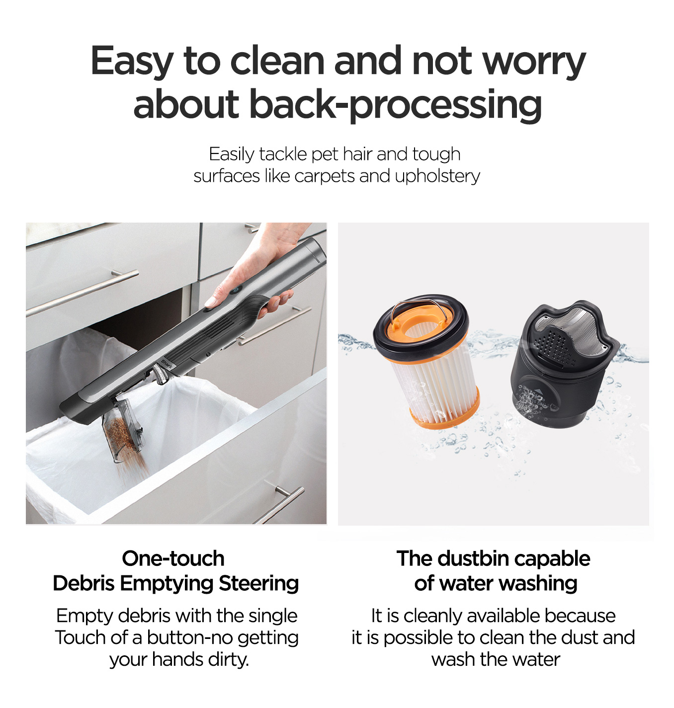 Shark Wandvac Cordless Handheld Lightweight Vacuum Cleaner With Duster ...