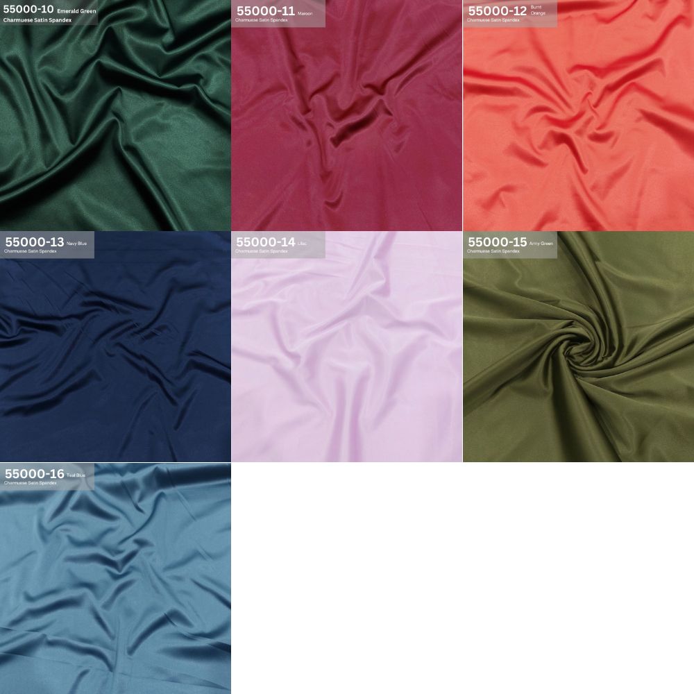Kain Pasang Charmuese Dull Satin Spandex Satin Matte kain meter (55000 ...