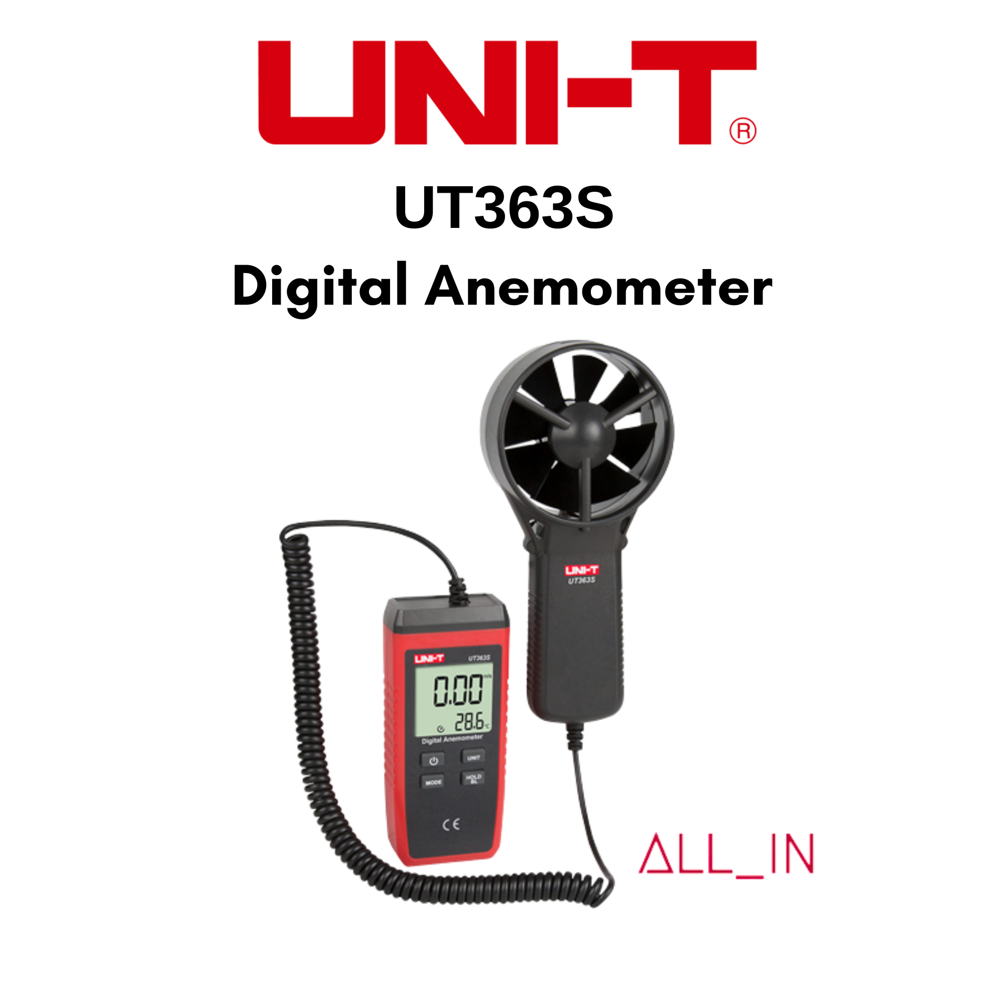 UNI-T UT363/UT363S /MESTEK AM 600 High Precision Digital Anemometer ...