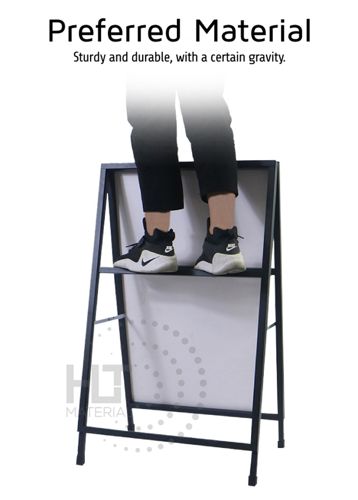 Metal A Frame Poster Frame 90cmX60cm Folding Signboard Outdoor Single ...