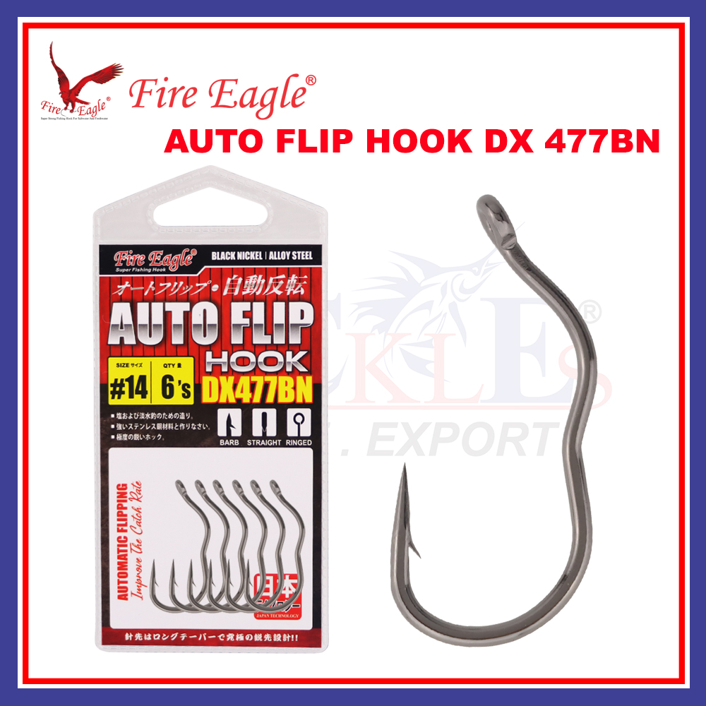 (6-10'S) Fire Eagle Auto Flip Hook DX 477BN Fishing Hook Automatic ...