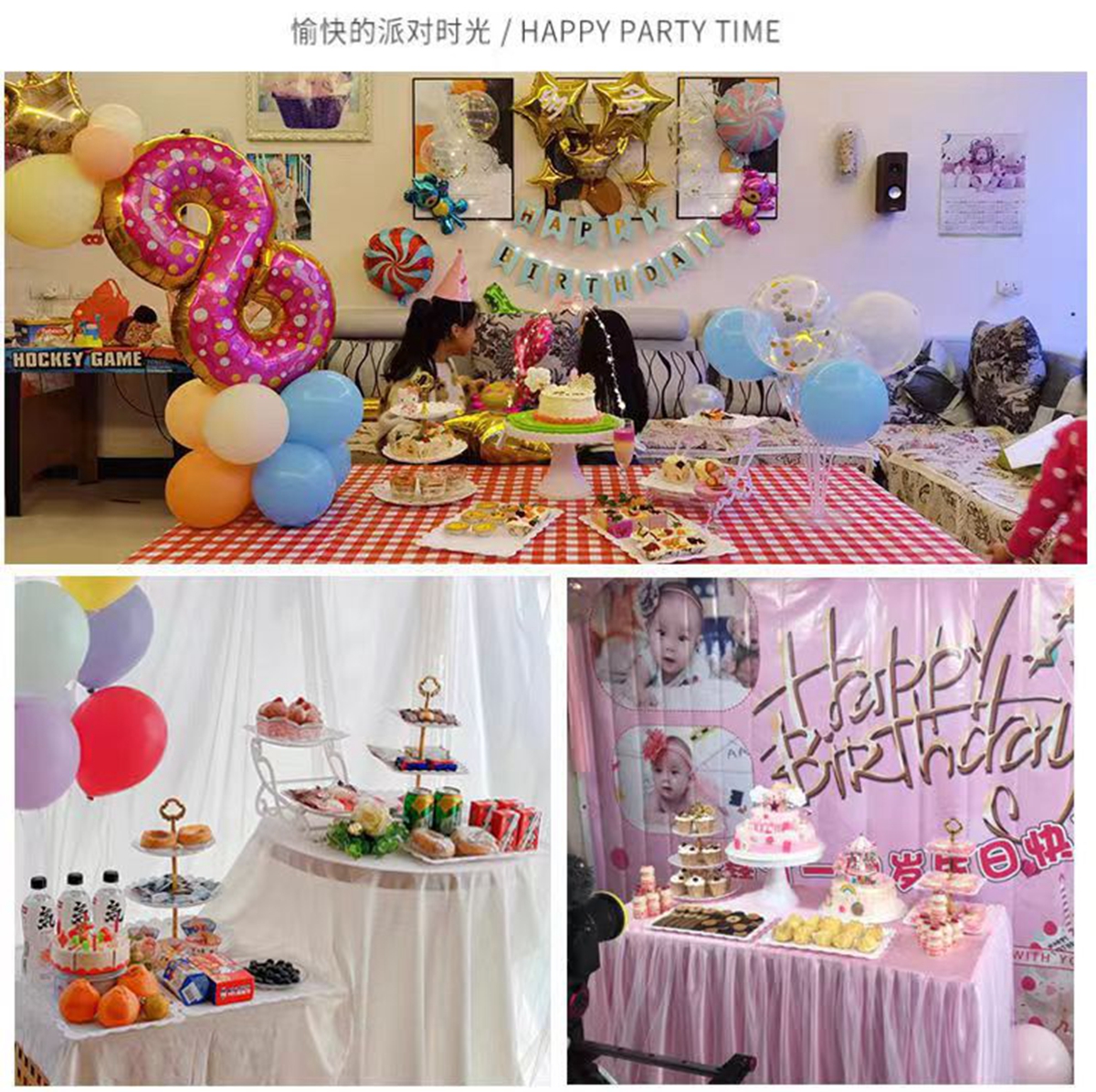 Dessert Table Decoration SetPlastic Snack Rack 2Layers Birthday Cupcake ...