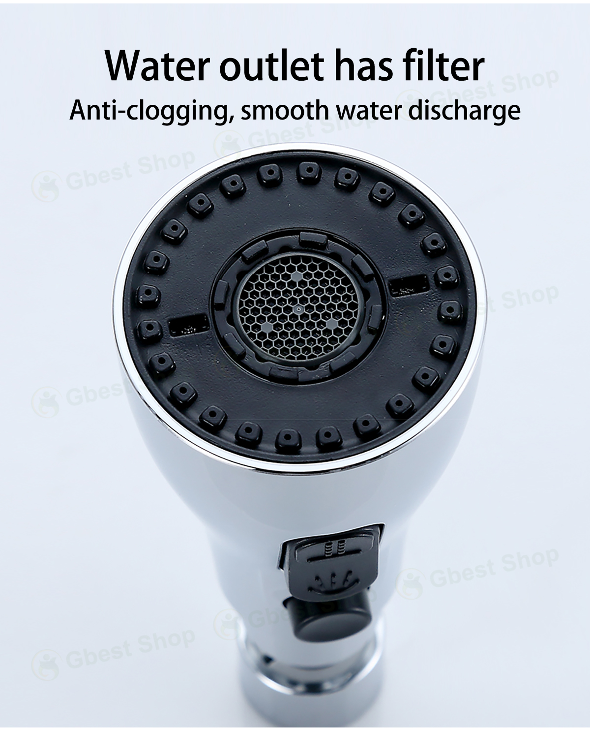 360° Rotatable Faucet Extender Adjustable Sink Sprayer High Pressure ...