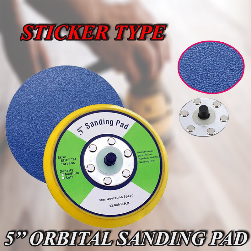 5" AIR ORBITAL STICKER TYPE / VELCRO TYPE SANDING PAD | Shopee Malaysia