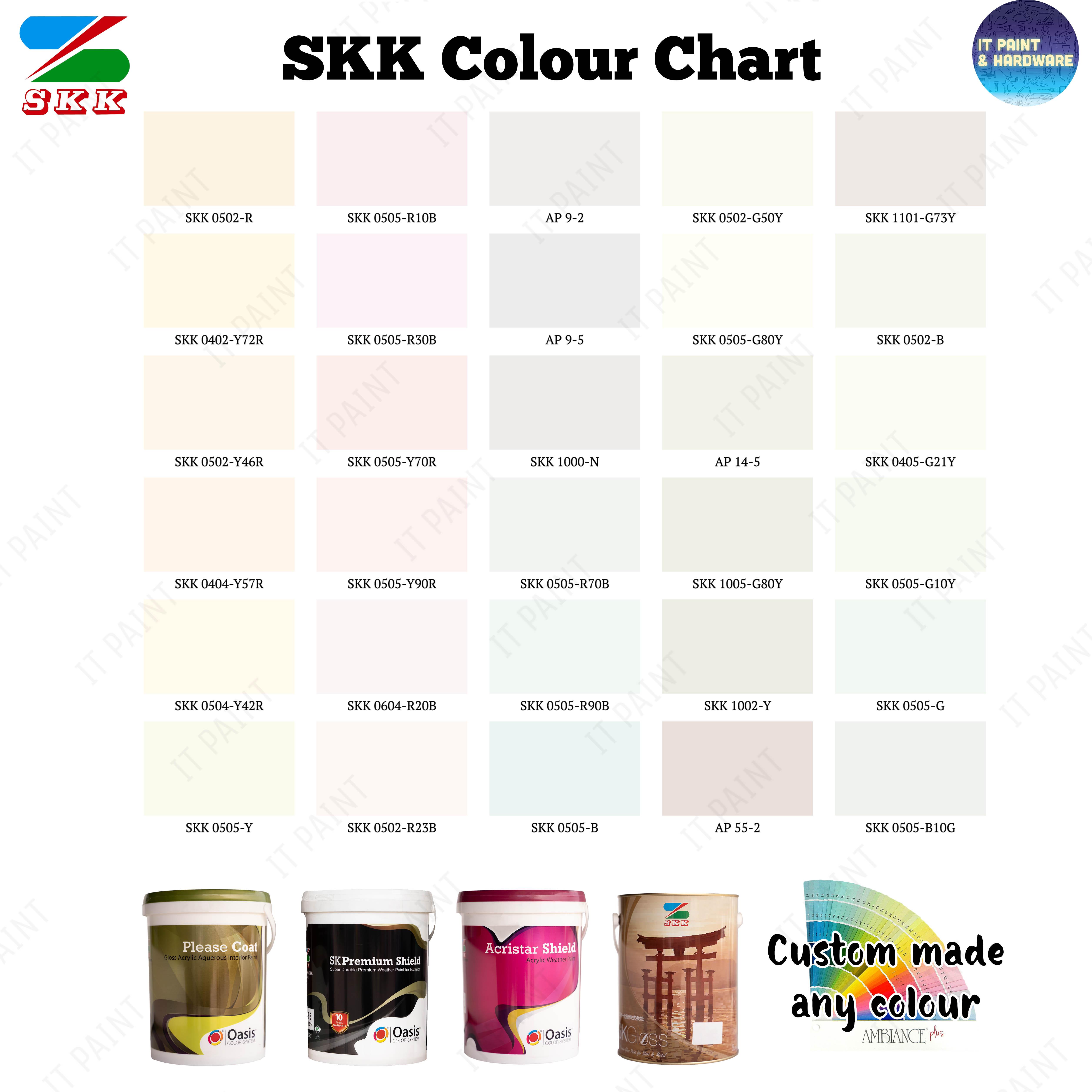 [Custom Color] 1 Liter SKK Paint Please Coat Interior High Gloss Paint ...