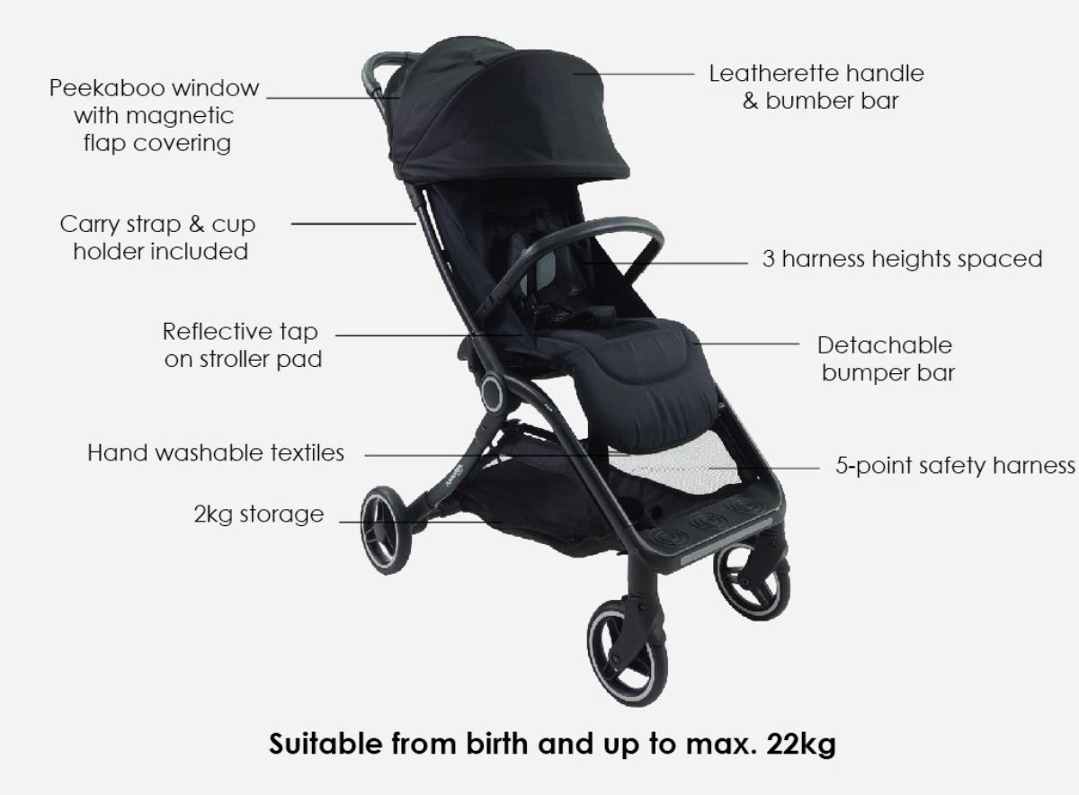 Hamilton S2 MagicFold Lightweight Travel Cabin Size Stroller | Shopee ...