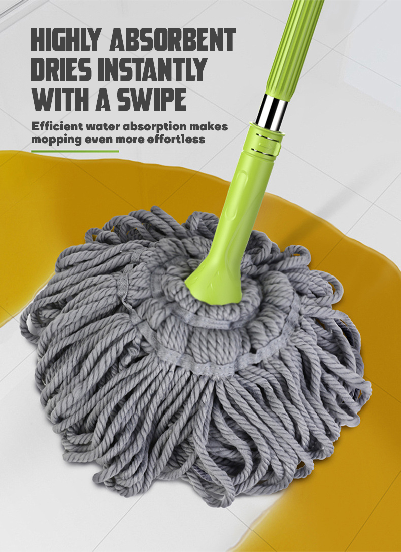 Auto Wringing Large 55cm Hands Free Mop 360 Degree Squeeze Mop For Wall ...