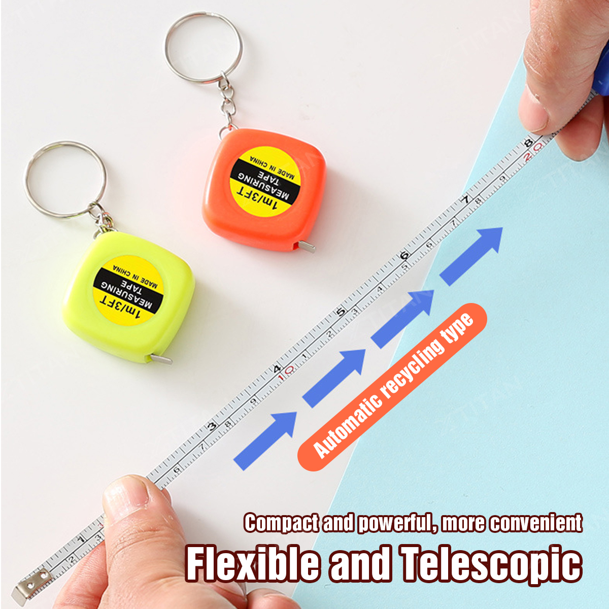 CLC Mini 1m/3ft Tape Measure Measuring Tape Random Colors Portable High ...