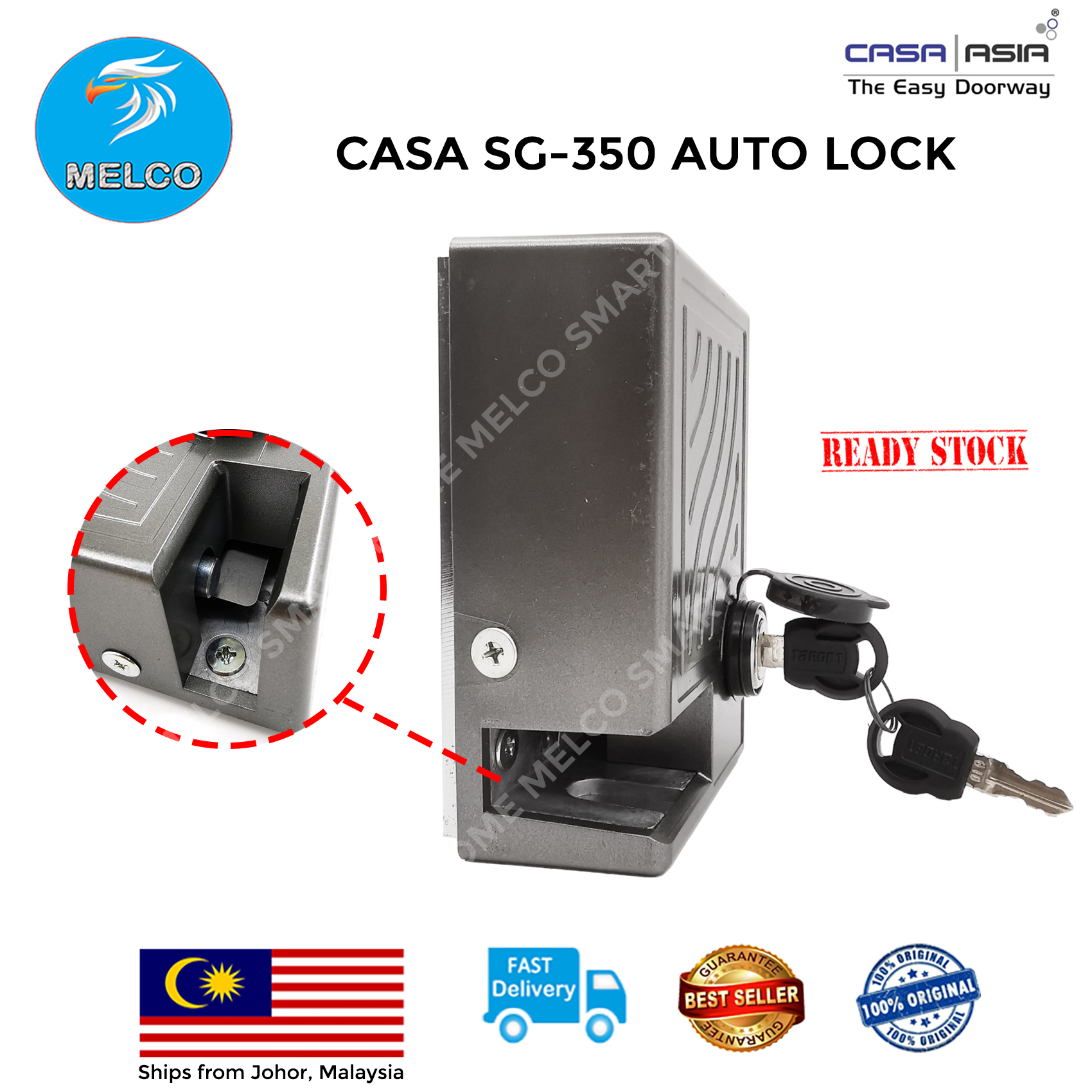 CASA ASIA SECURITY LOCK BOX FOR SWING MOTOR / AUTOGATE SYSTEM | Shopee ...
