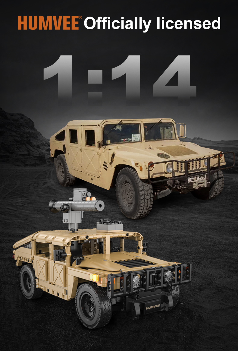 CaDA Humvee Off-Roader 1:14 C51202W RC Block Toy Set (628 Pieces ...