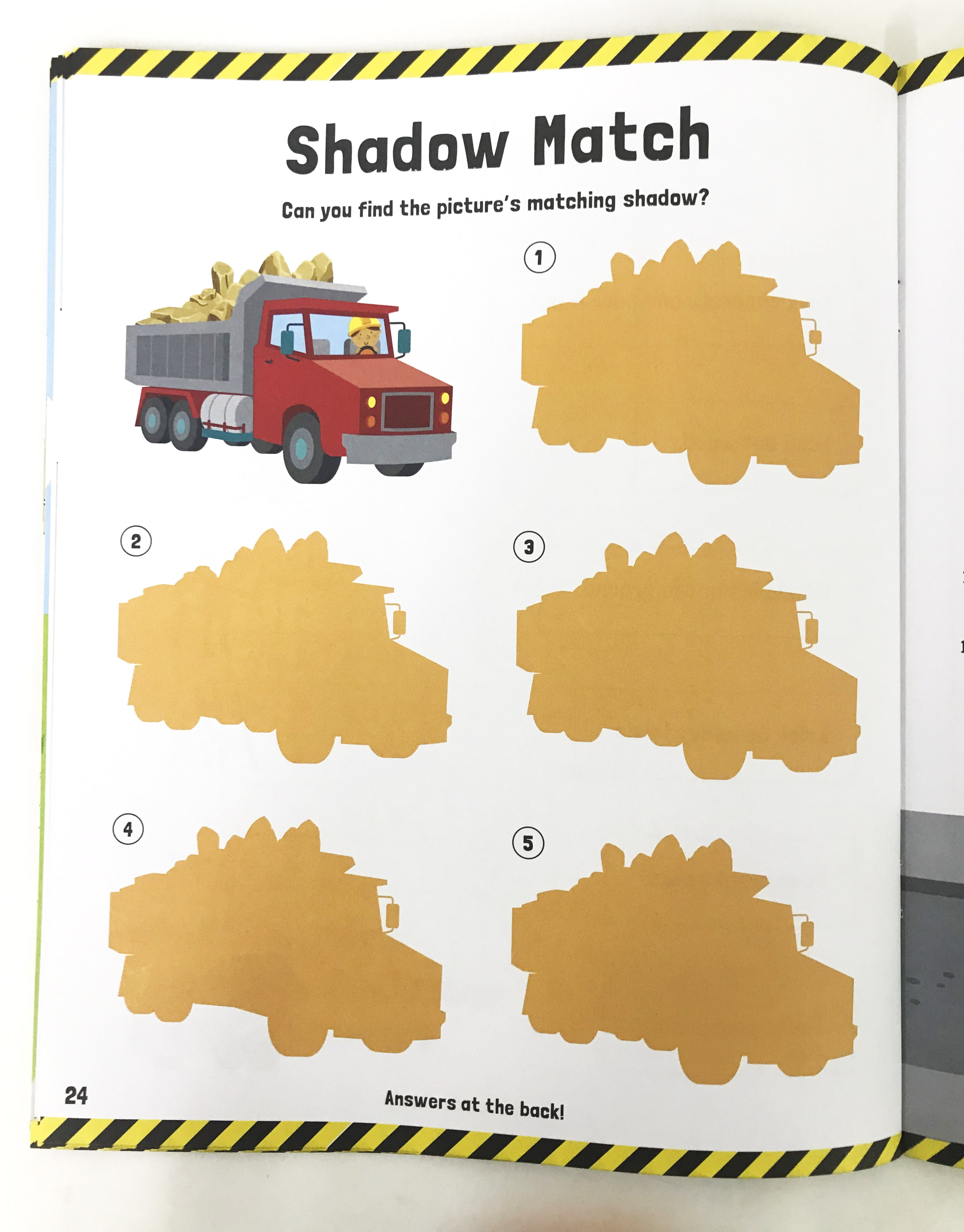 Trucks & Diggers Puffy Stickers Colouring Book For Kids to Color ...