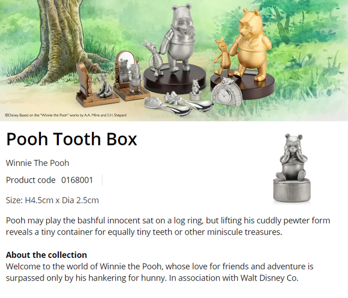 Royal Selangor Winnie The Pooh Collection Pooh Tooth Box | Shopee Malaysia