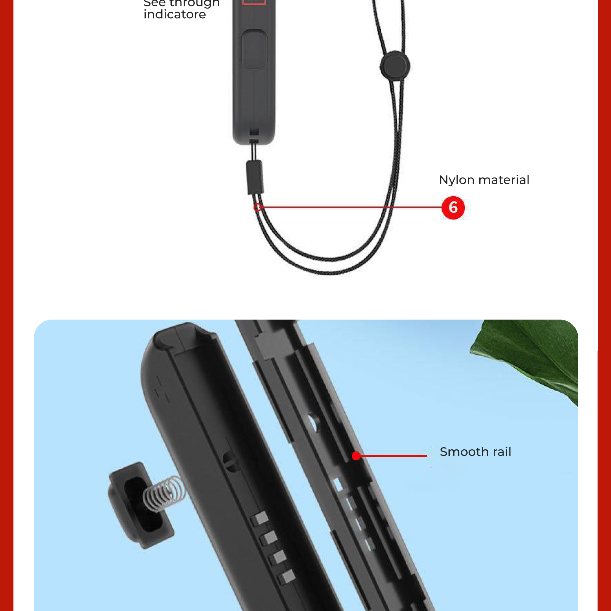 Akitomo Joycon Strap Controller Hand Strap Safety Rope Pokemon Splatoon ...
