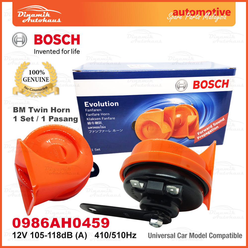 Car BM Twin Tone Horn Set – Bosch Evolution Fanfare Horn 12 Volt 410 ...