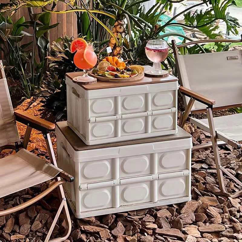 Foldable Storage Box Camping Outdoor Waterproof Car Container Home Wood ...