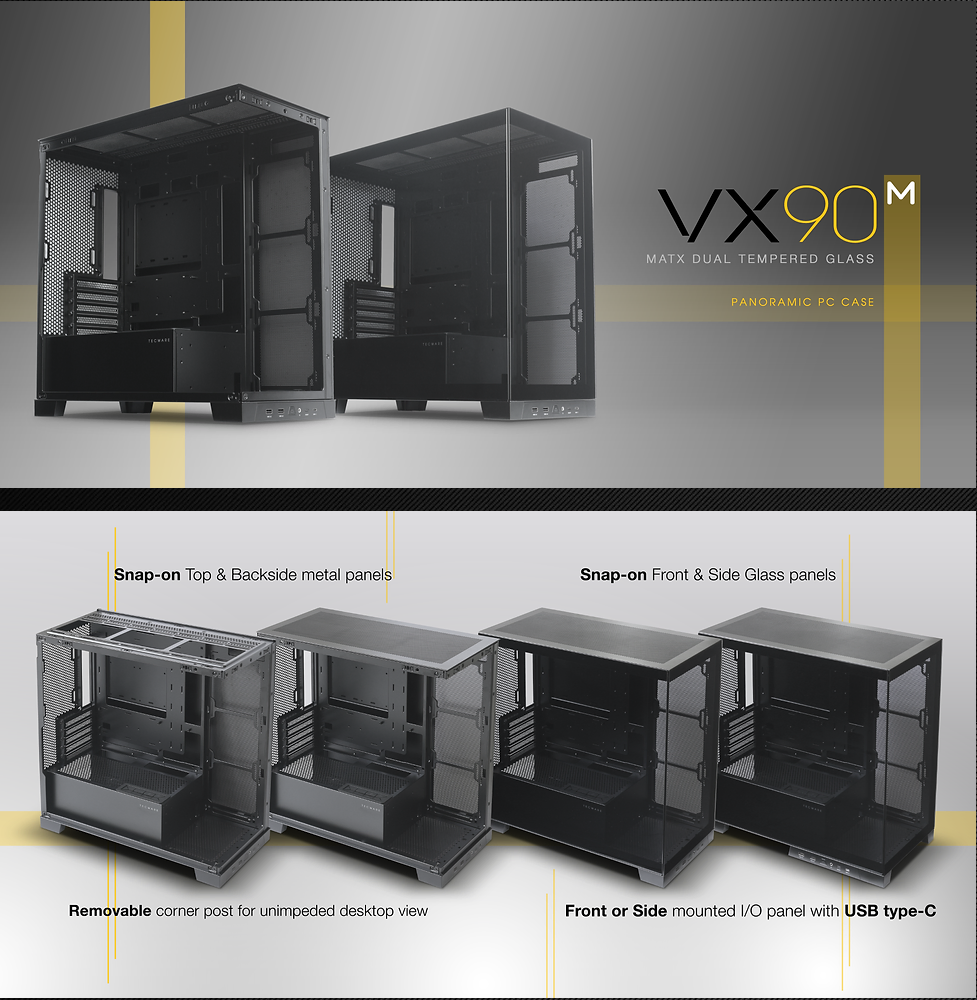 Tecware VX90M Dual TG mATX PC Case - Black # TWCA-VX90M-BKAR | Shopee ...