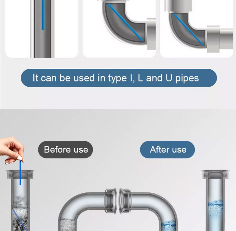 12 PCS Sewer Cleaning Drain Stick Pipe Deodorizer Easy Drain Cleaning ...