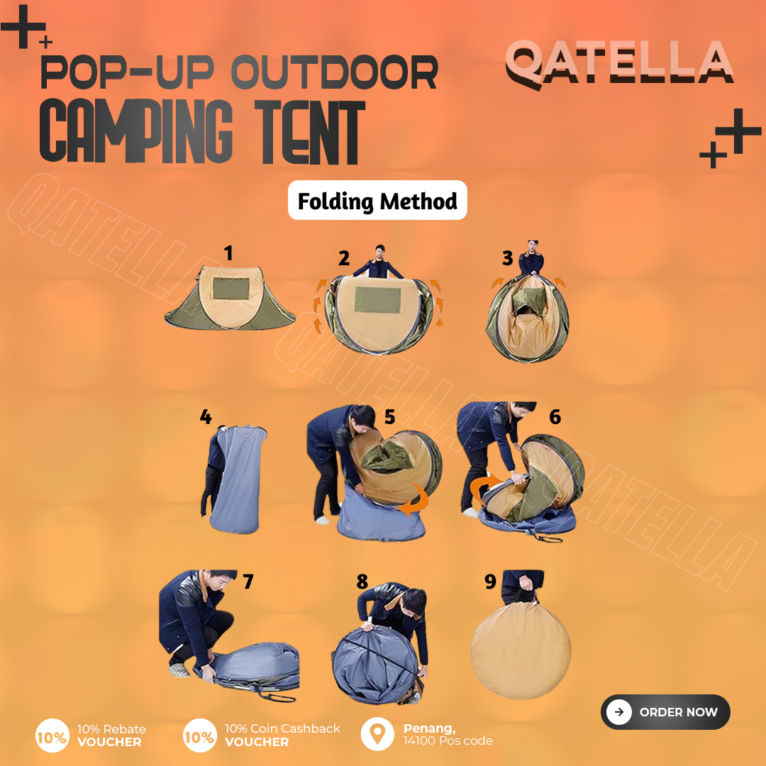 Qatella (Export to Korea Model) Pop Up Boat Tent 230*130*115cm (2 ...
