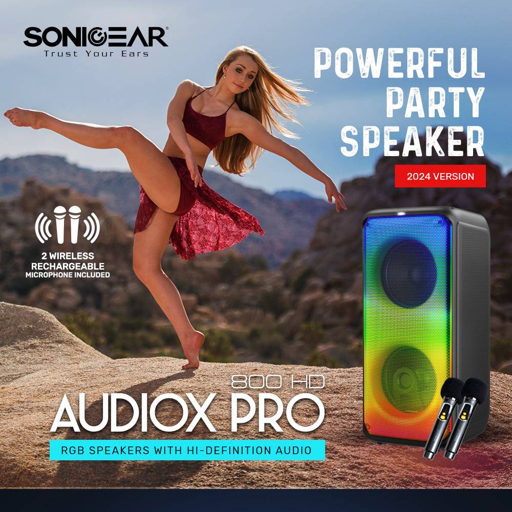 SonicGear Audiox Pro 800HD Bluetooth RGB Portable Speaker (2024 Version) | Shopee Malaysia