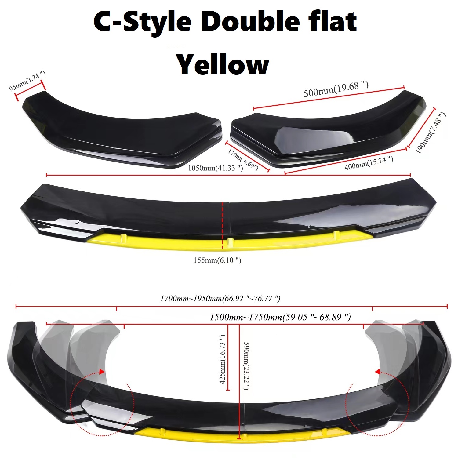 Proton X50 Front Bumper Diffuser Lip Wrap Angle Splitters Side Skirt ...