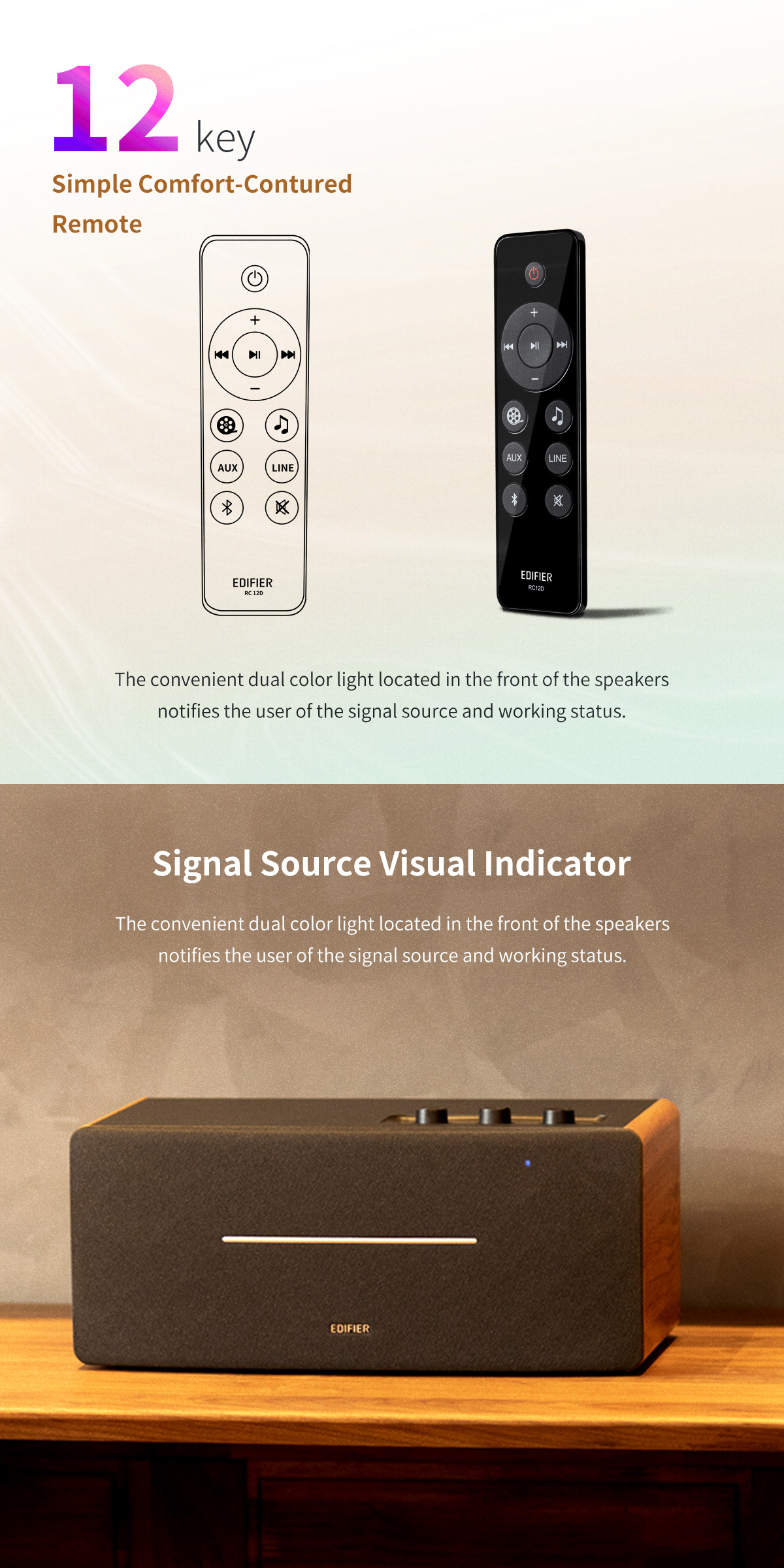 Edifier D12 Premium Integrated Stereo Bluetooth 5.0 Wooden Enclosure ...