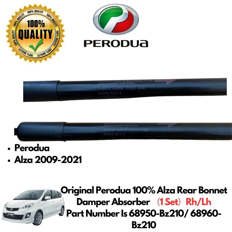 Original Perodua 100% Alza Rear Bonnet Damper Absorber （1 Set）Rh/Lh ...