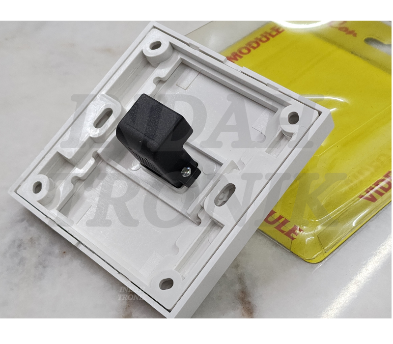 MAXCON MTW-682 HDMI Female Socket L SHAPE 3" x 3" Wall Plate Wall Panel ...