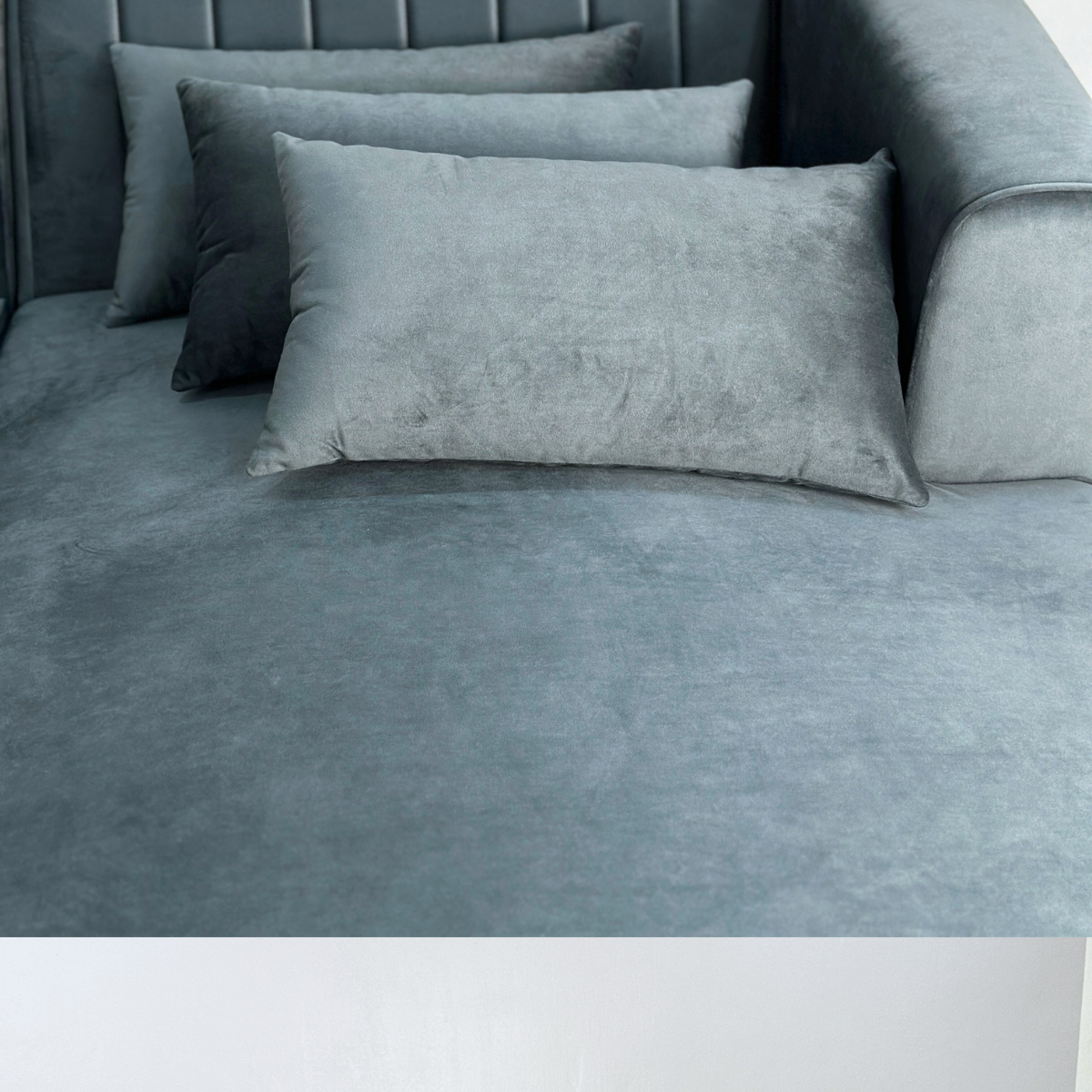 VH PAMELO L-Shape Sofa 3 Seater Sofa L Shape Kain Baldu Fabric Velvet ...