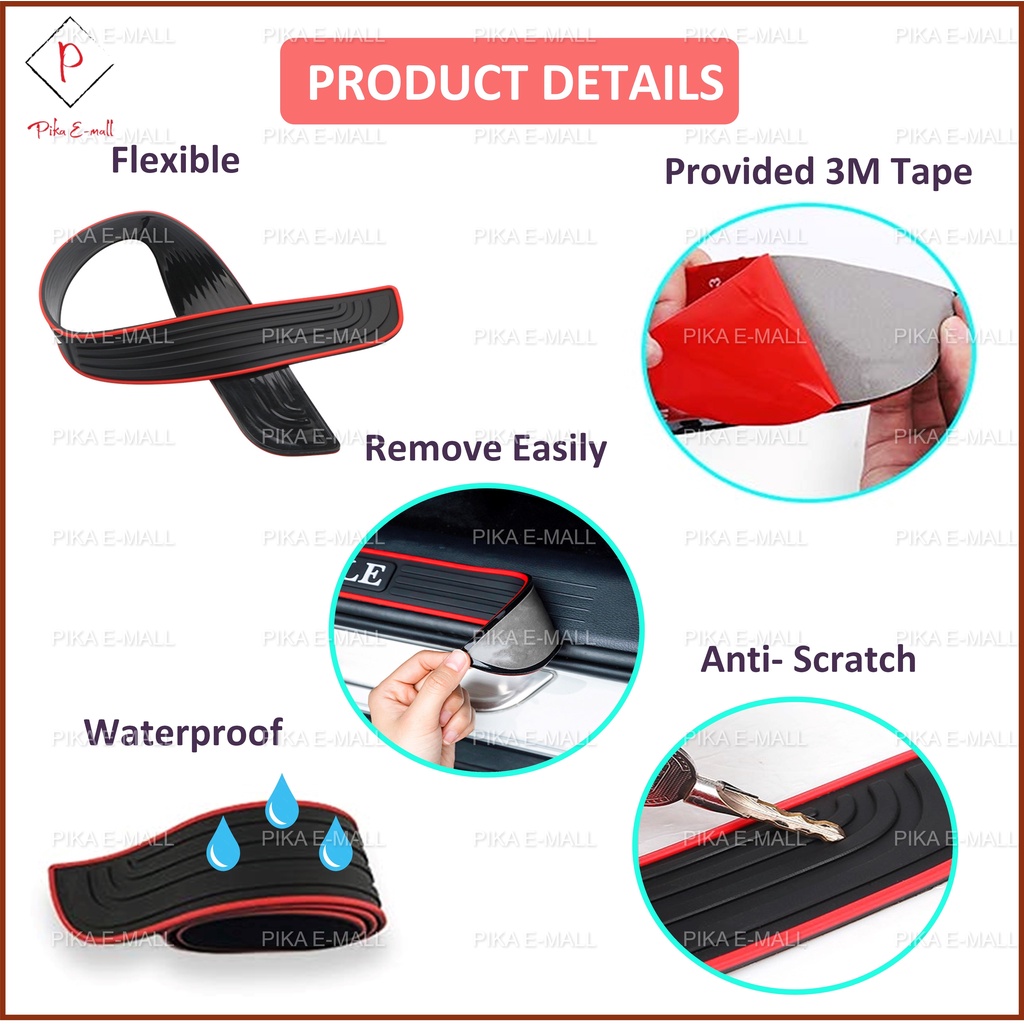 Proton PVC Car Door Sill Side Step Protector Strip Anti Scratch ...