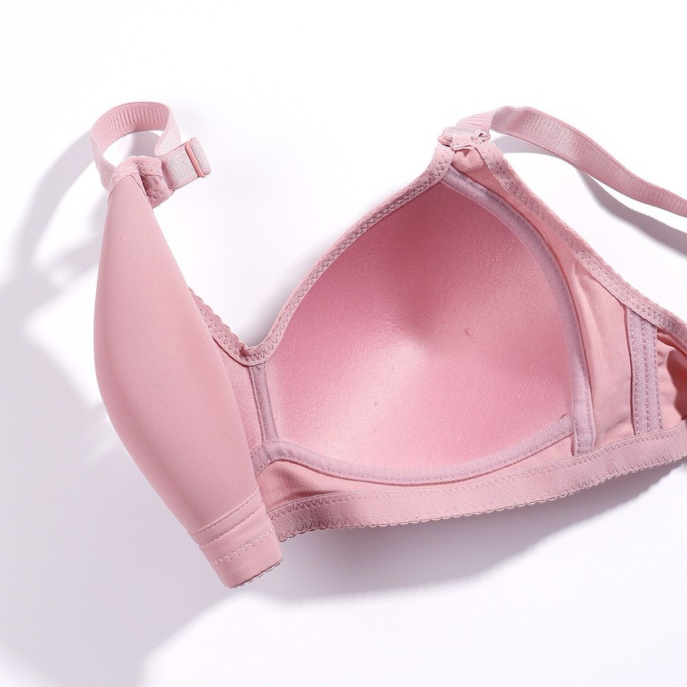 Bra Plus Size 42-52 CD Cup Wireless Polyester Full Cup Thin Sponge Baju ...