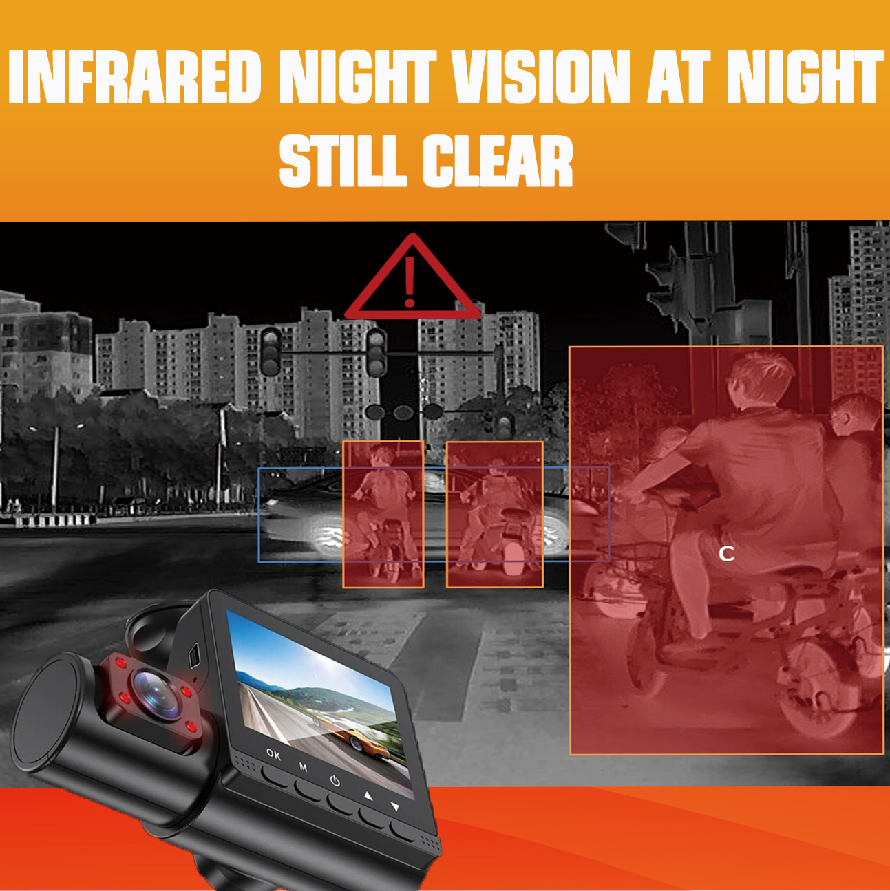 PONY 3 Channel Car Mini Dashcam 3-Len HD 1080P Dash Cam Front and Rear ...