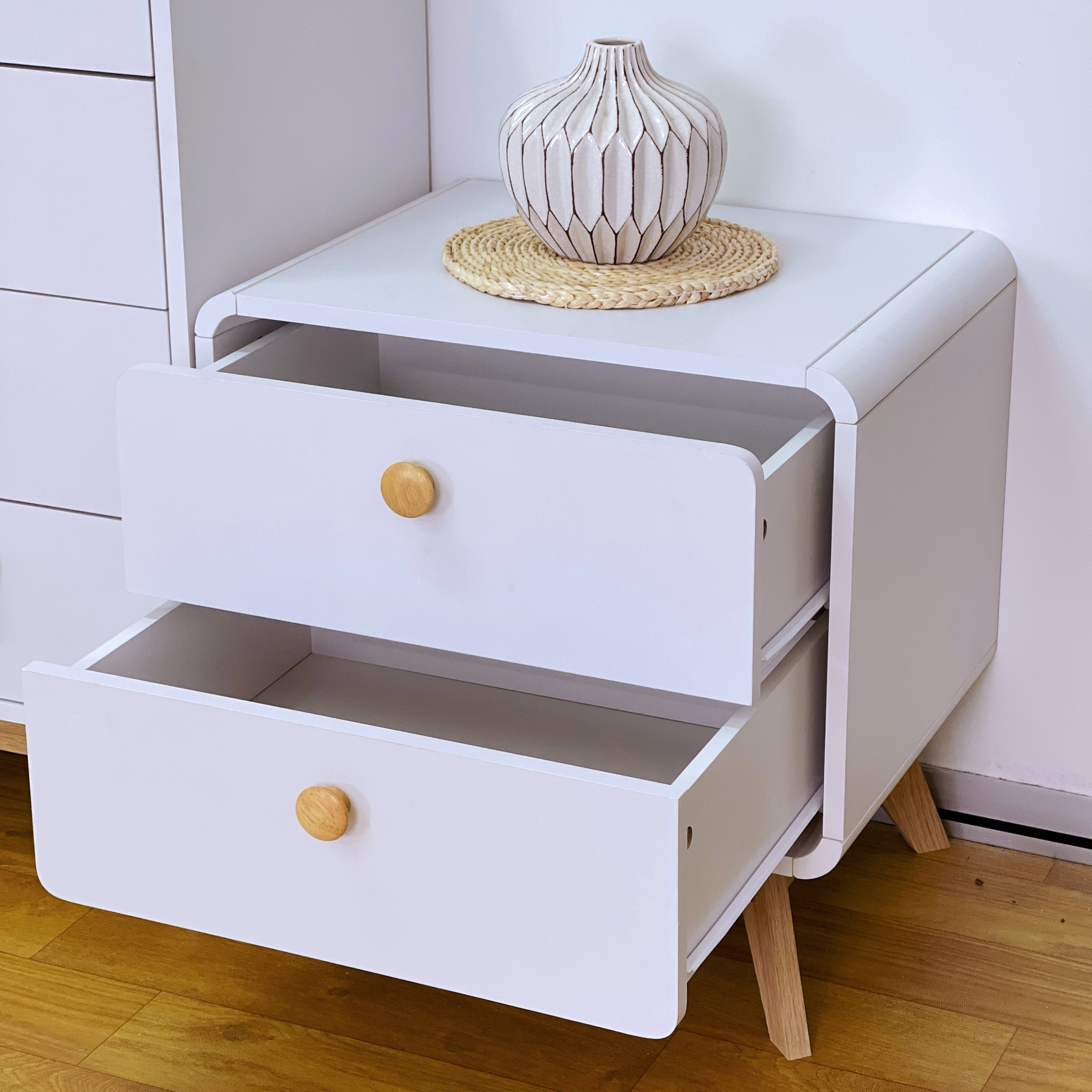 PAMICA Glasgow Muji Nightstand 2 Drawers Chest Modern Furniture Storage ...