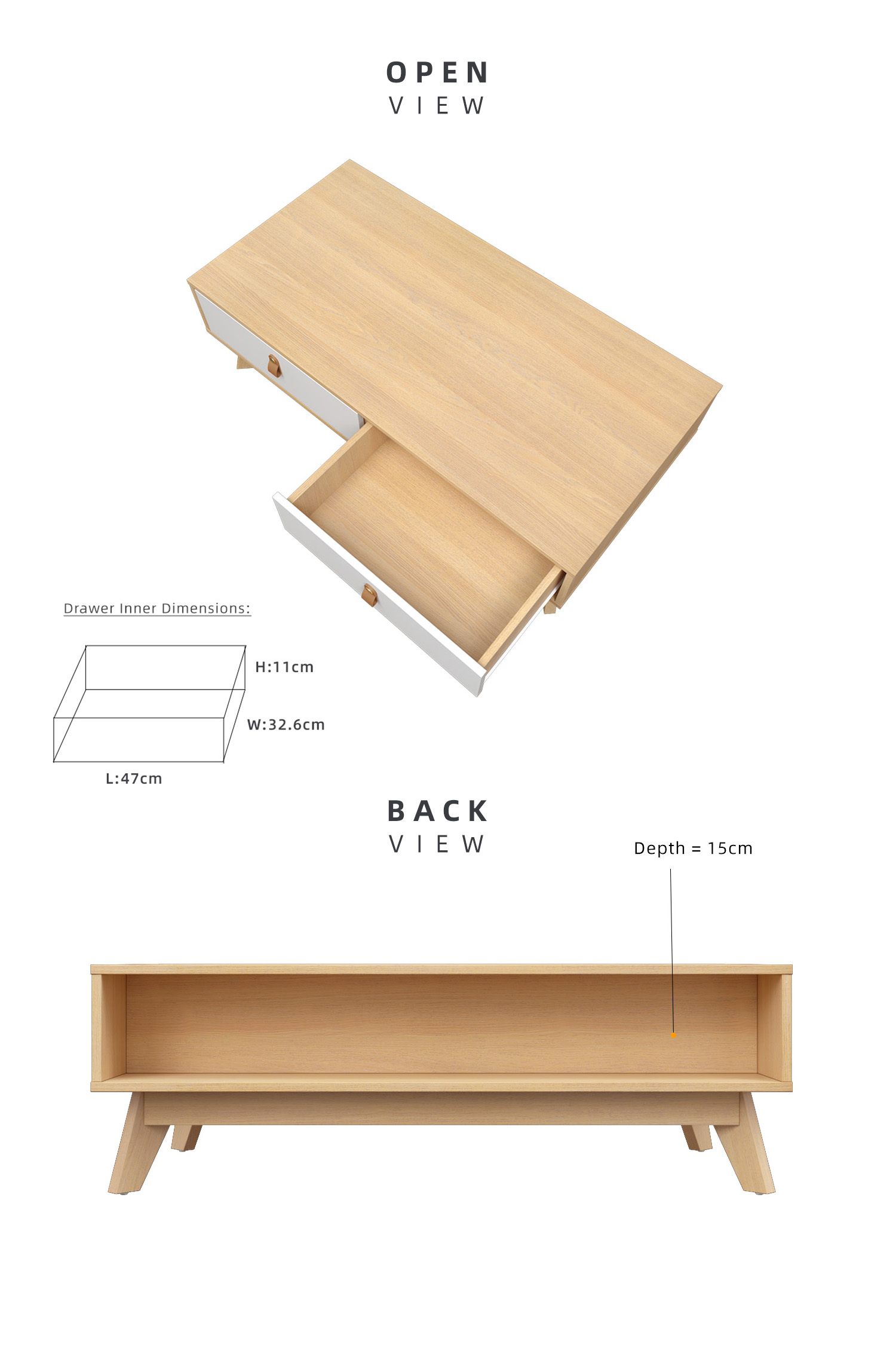 KitchenZ Oasis Series Minimalist TV Cabinet Display Cabinet Side Table Coffee Table Writing ...