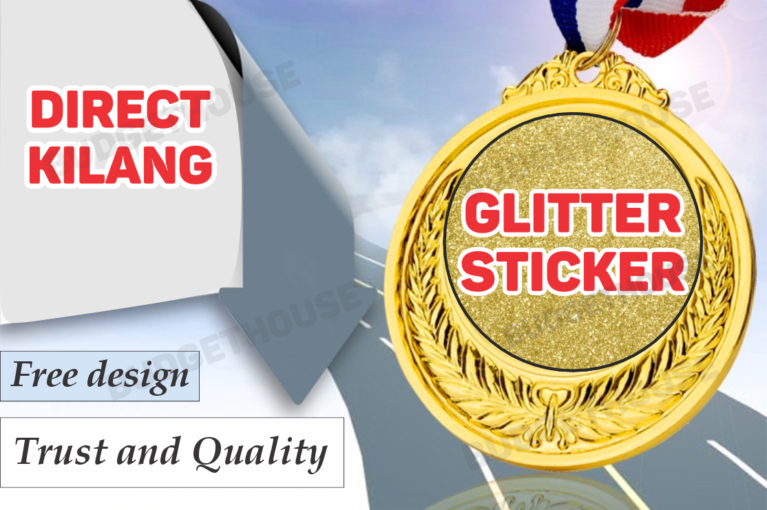 (KL/Perak) Free Design METAL Medal Both Side Sticker Medal Besi With ...