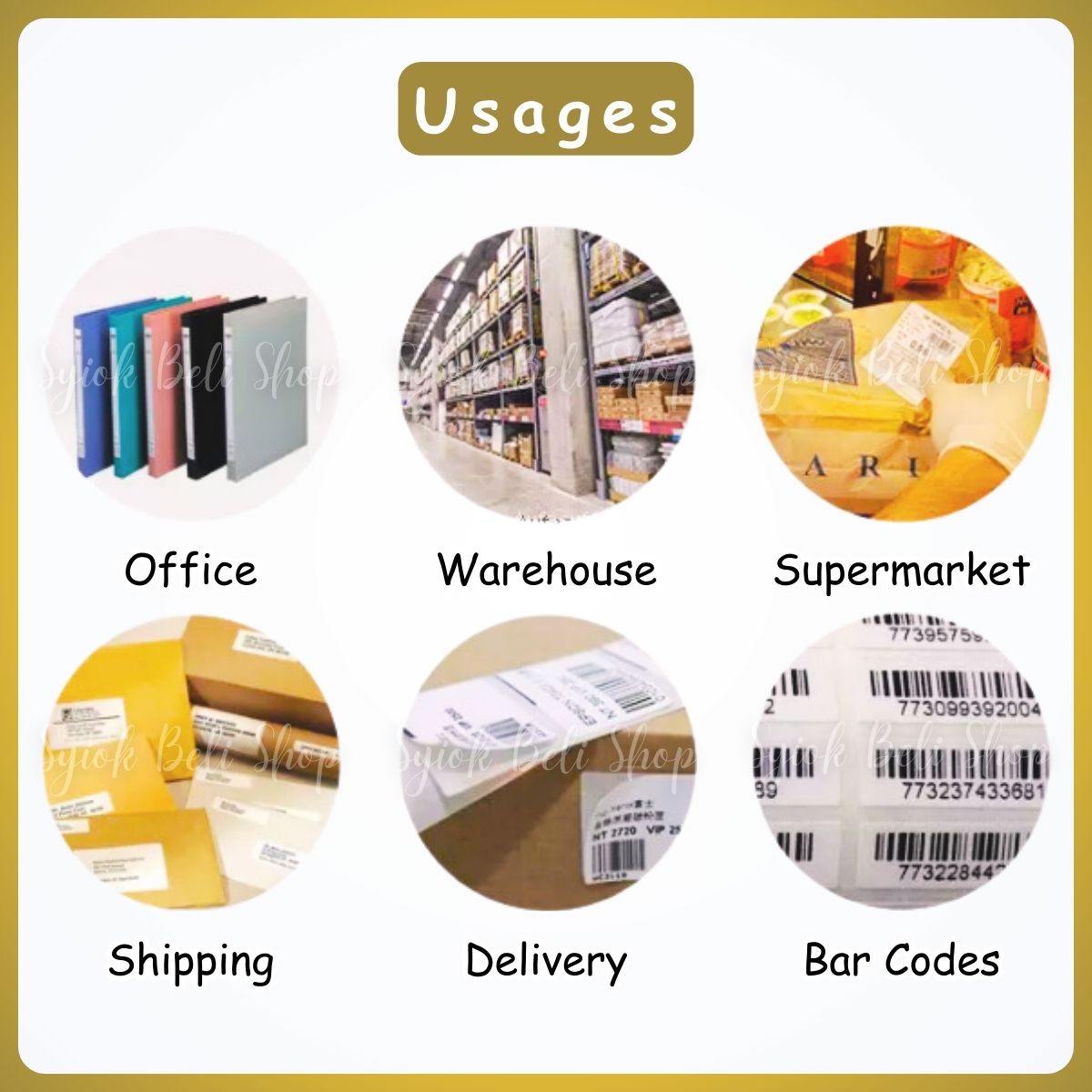 A6 Thermal Label Waybill Sticker Roll / Stack Fold Type (100mm x 150mm ...