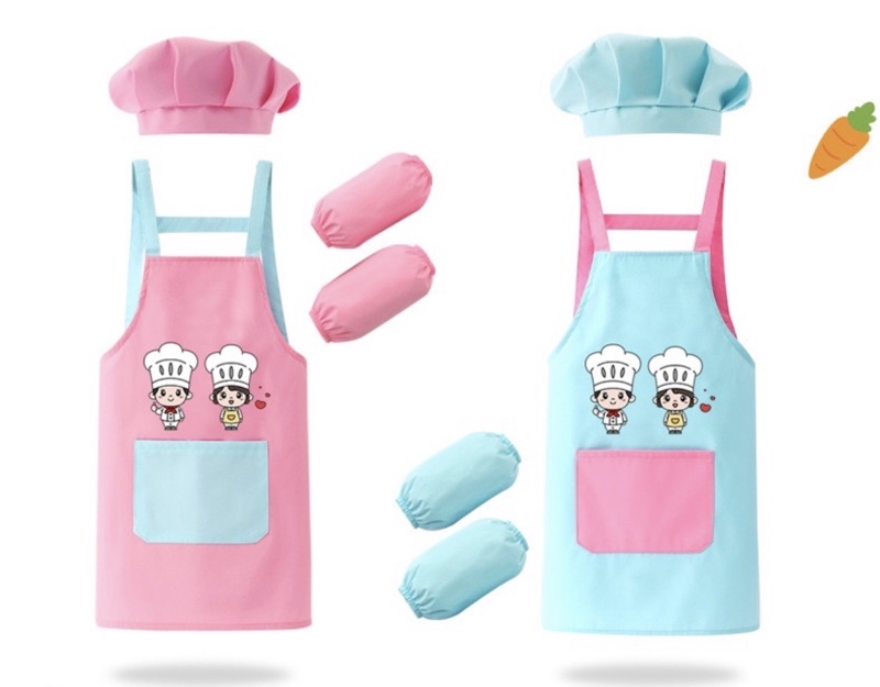 🇲🇾 Full Set Apron Kids Chef Uniform Baju Kerjaya Kanak-Kanak Costume ...